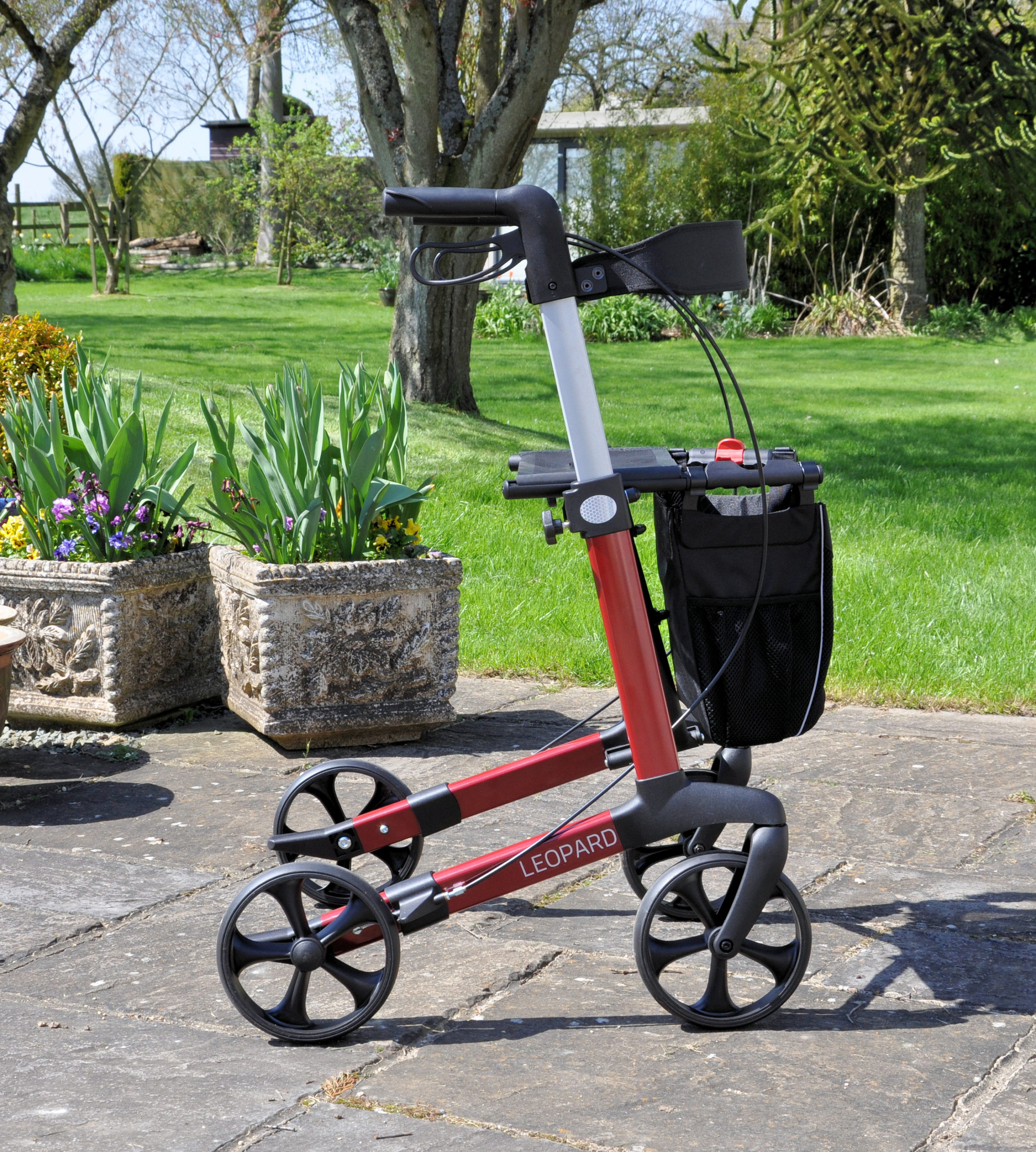 Leopard Aluminium Rollator Red 62CM - Wholesaler & distributor of ...