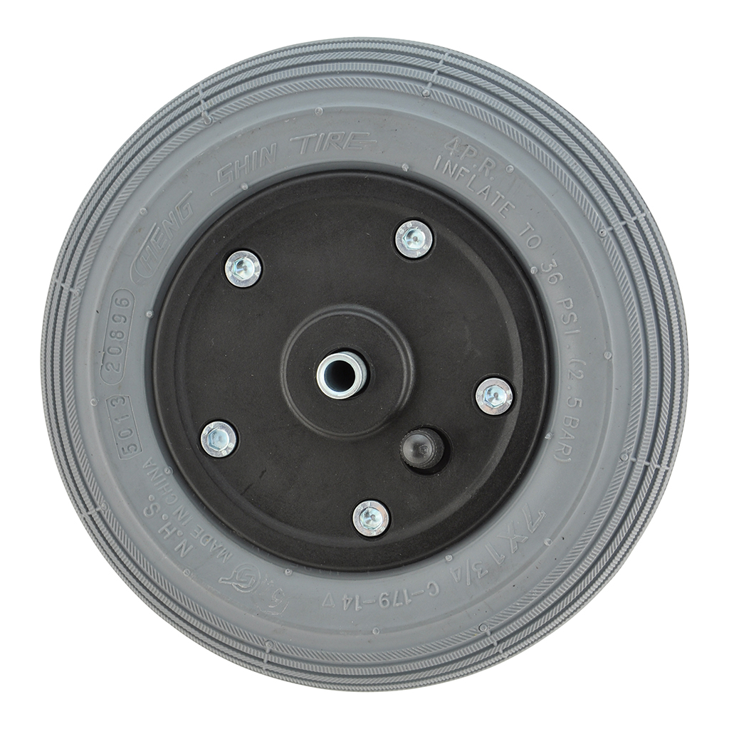 7 X 1 3 4 Black Plastic Wheel Tyre Assembly Flexel Mobility